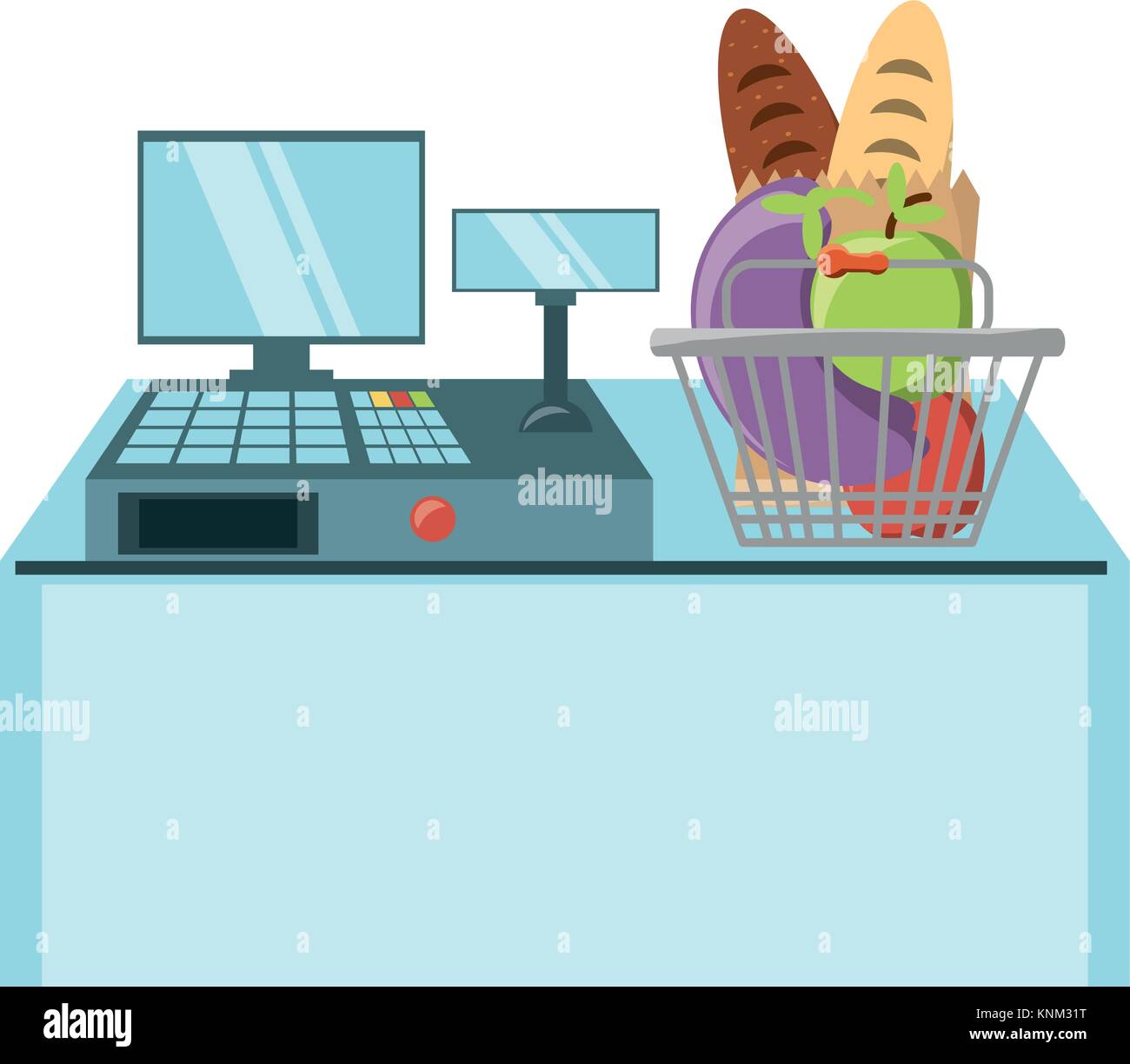 supermarket cash register design Stock Vector Image & Art - Alamy