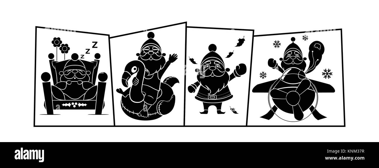 Spring four seasons Black and White Stock Photos & Images - Alamy