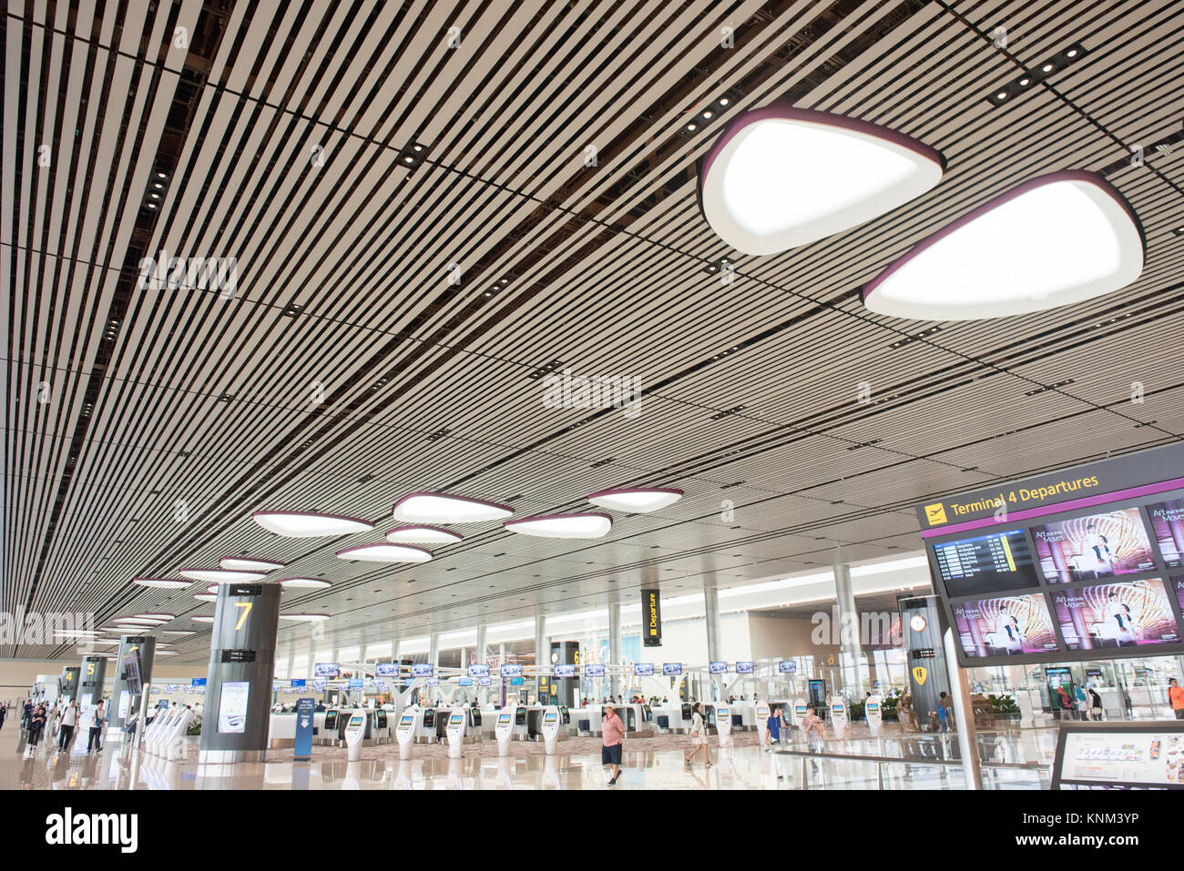 Singapore Changi Airport Terminal 4 newly open Stock Photo - Alamy