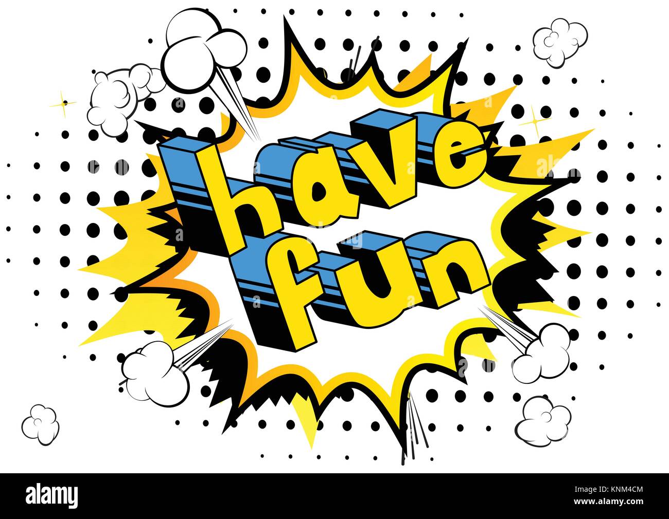 Have Fun - Comic book style word on abstract background Stock Vector ...