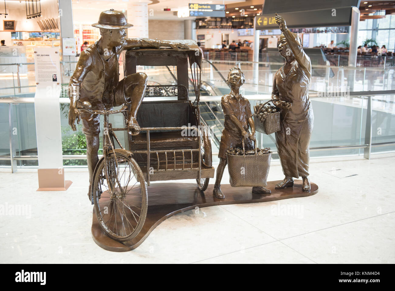 Hey, Ah Chek a bronze sculpture created by Singaporean sculptor and ...