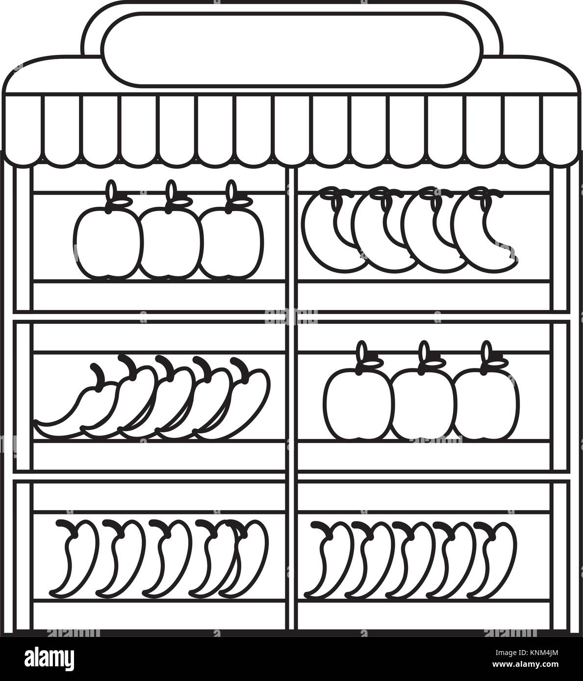 supermarket shelves design concept Stock Vector Image & Art - Alamy