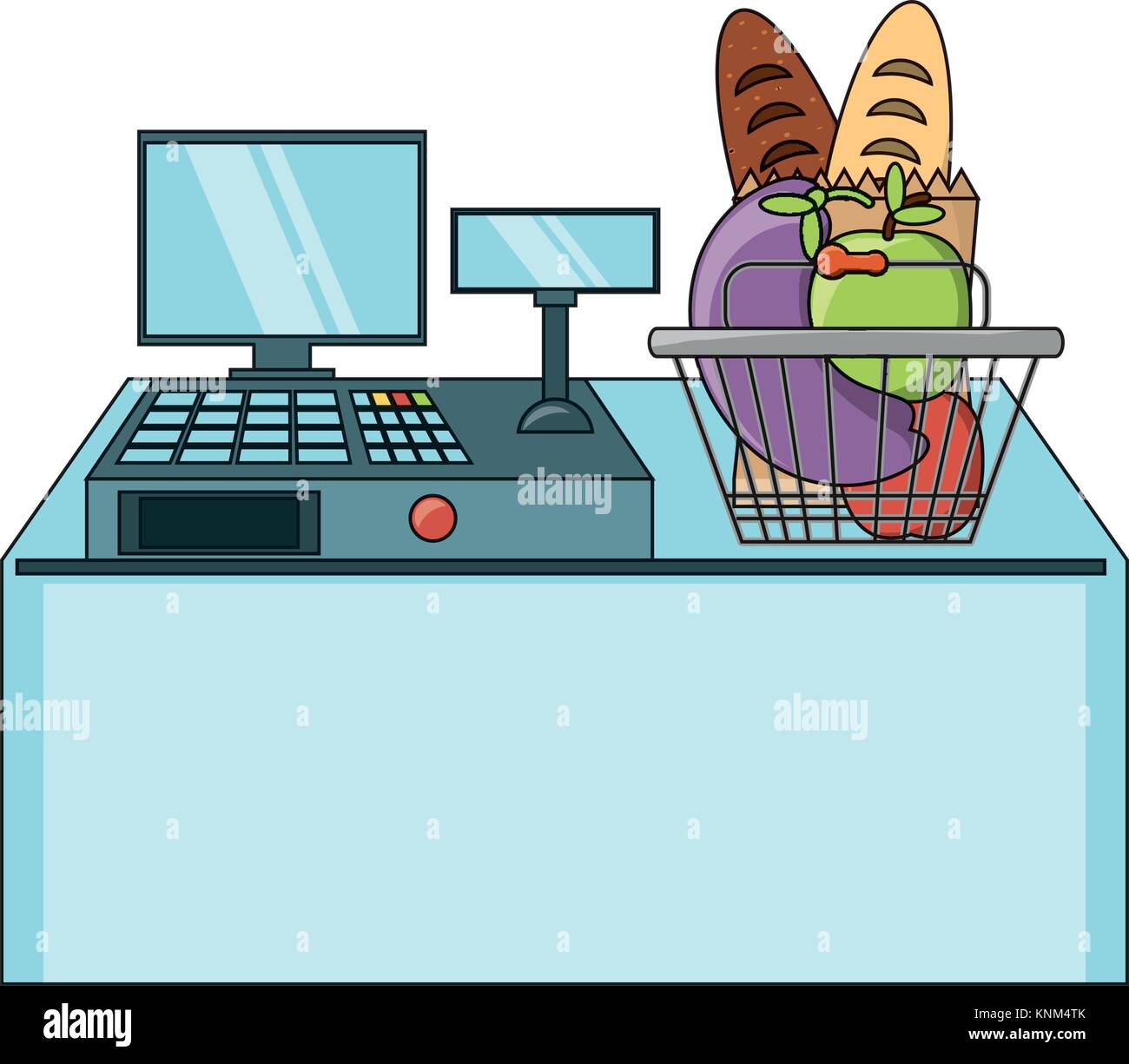 supermarket cash register design Stock Vector Image & Art - Alamy