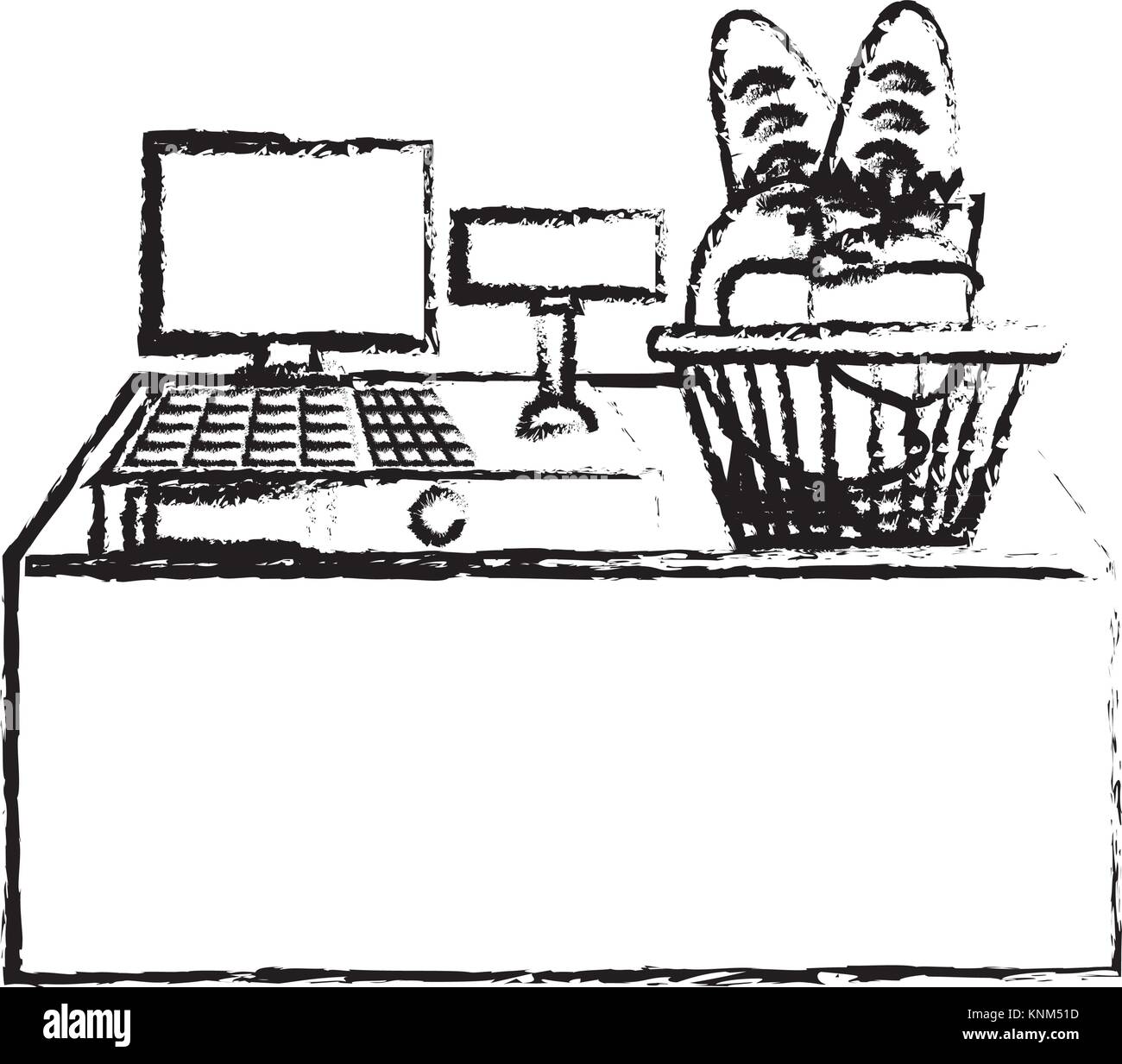 supermarket cash register design Stock Vector Image & Art - Alamy