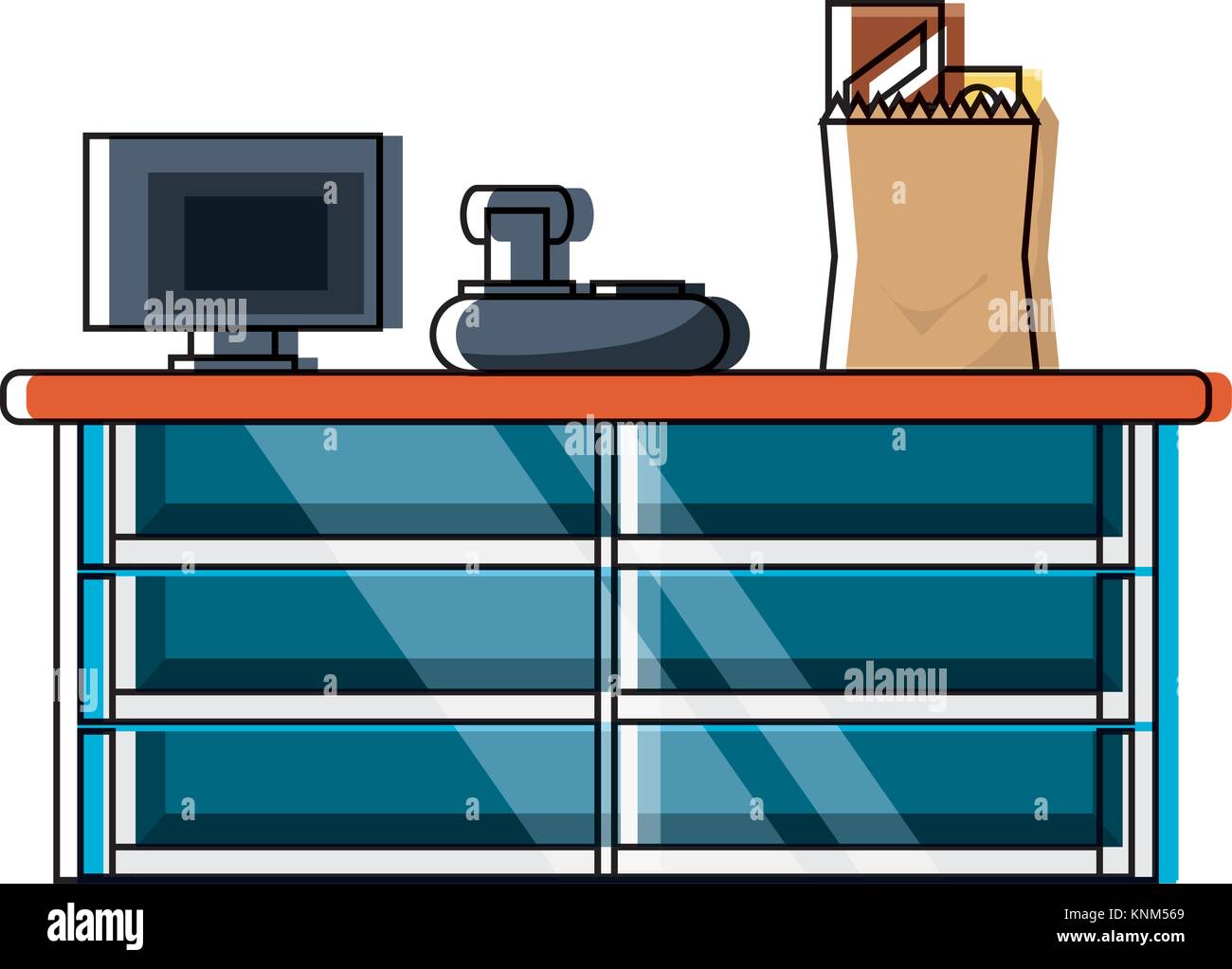 supermarket cash register design Stock Vector Image & Art - Alamy