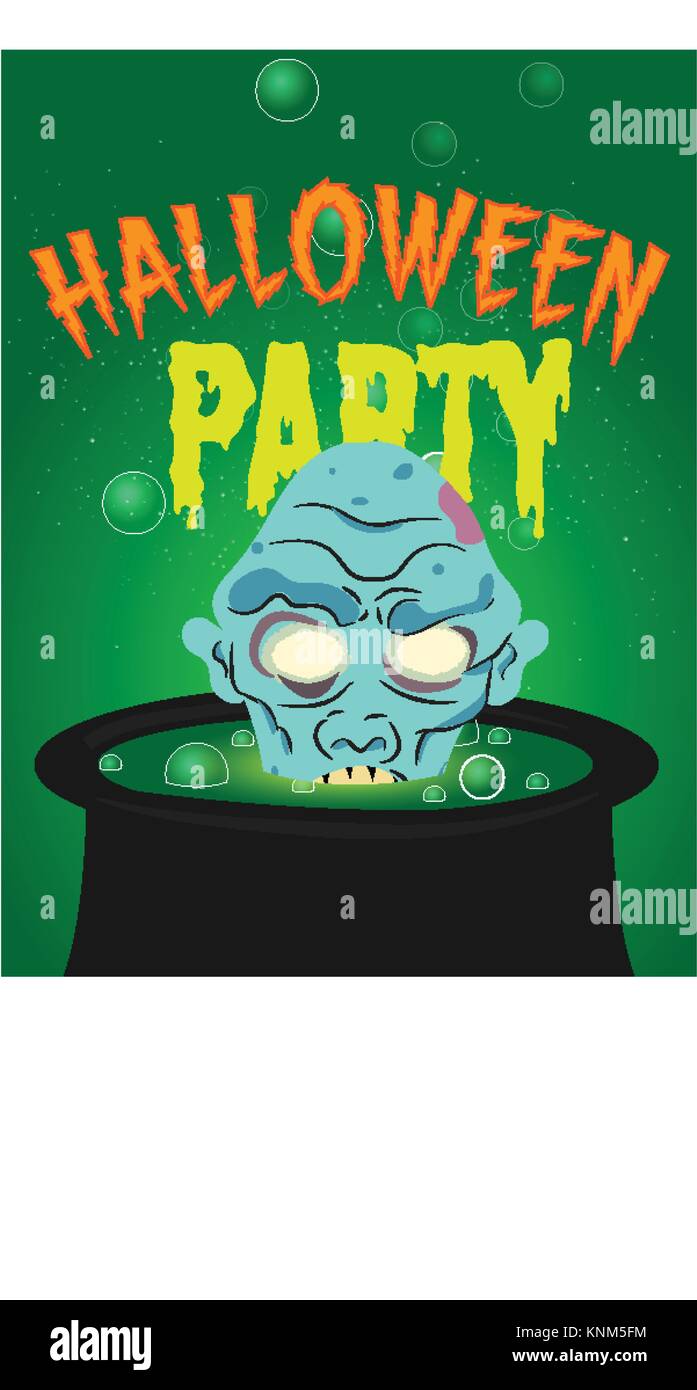 halloween zombie and boiler Stock Vector Image & Art - Alamy