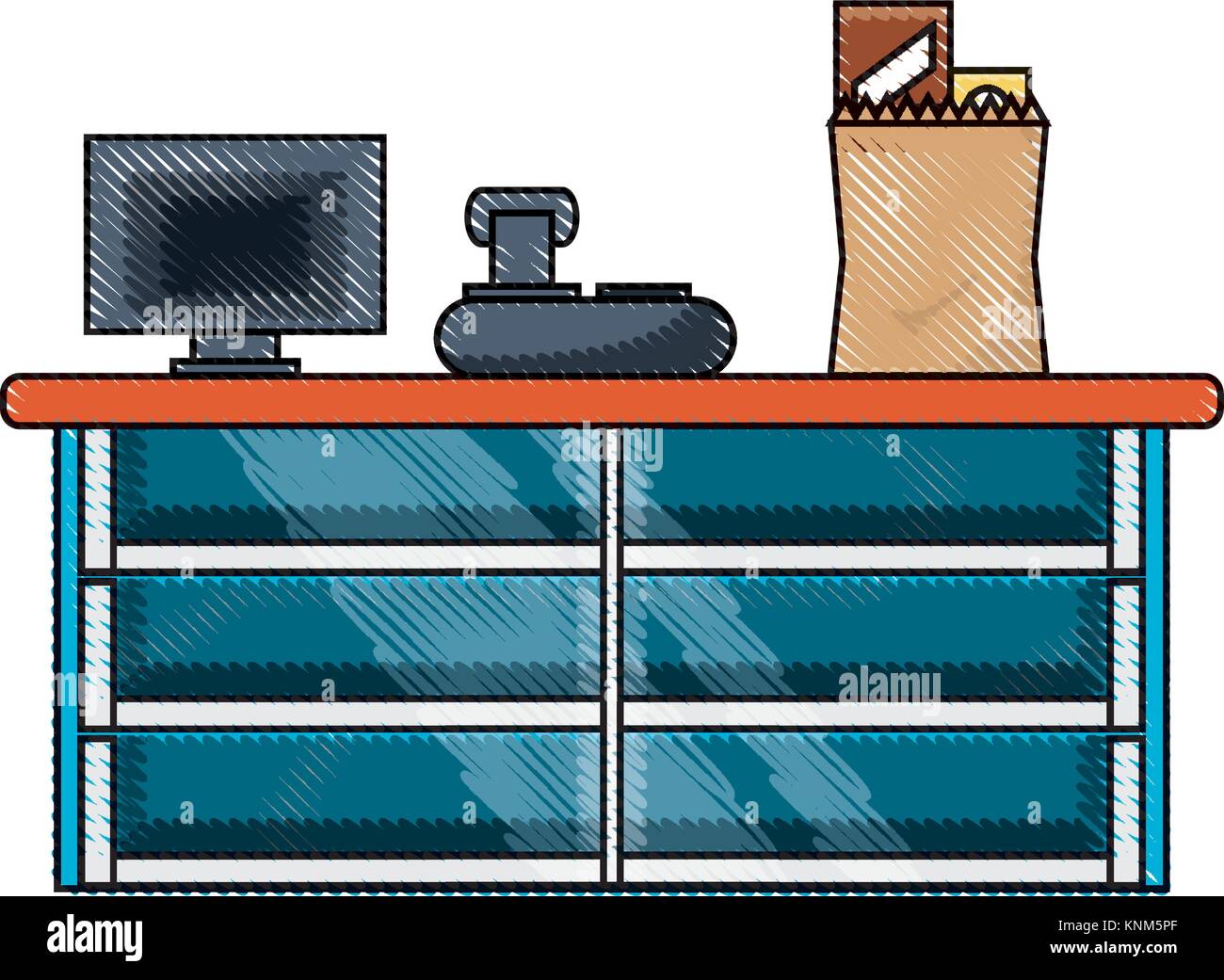 supermarket cash register design Stock Vector Image & Art - Alamy