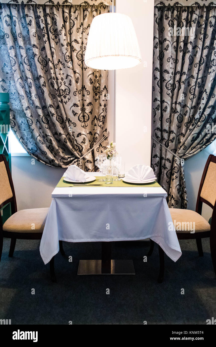 interior of the restaurant in pastel color Stock Photo - Alamy