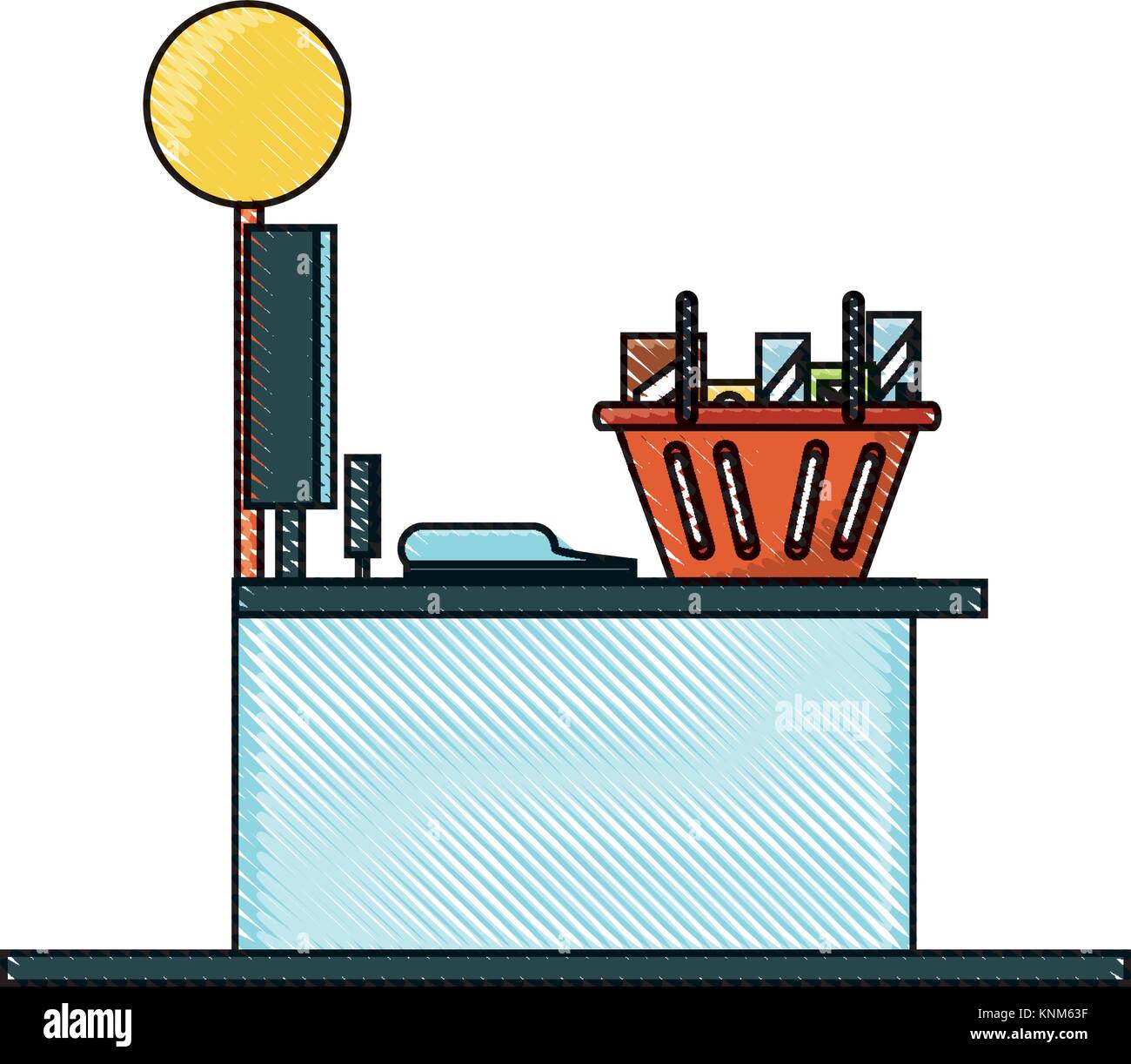 supermarket cash register design Stock Vector Image & Art - Alamy