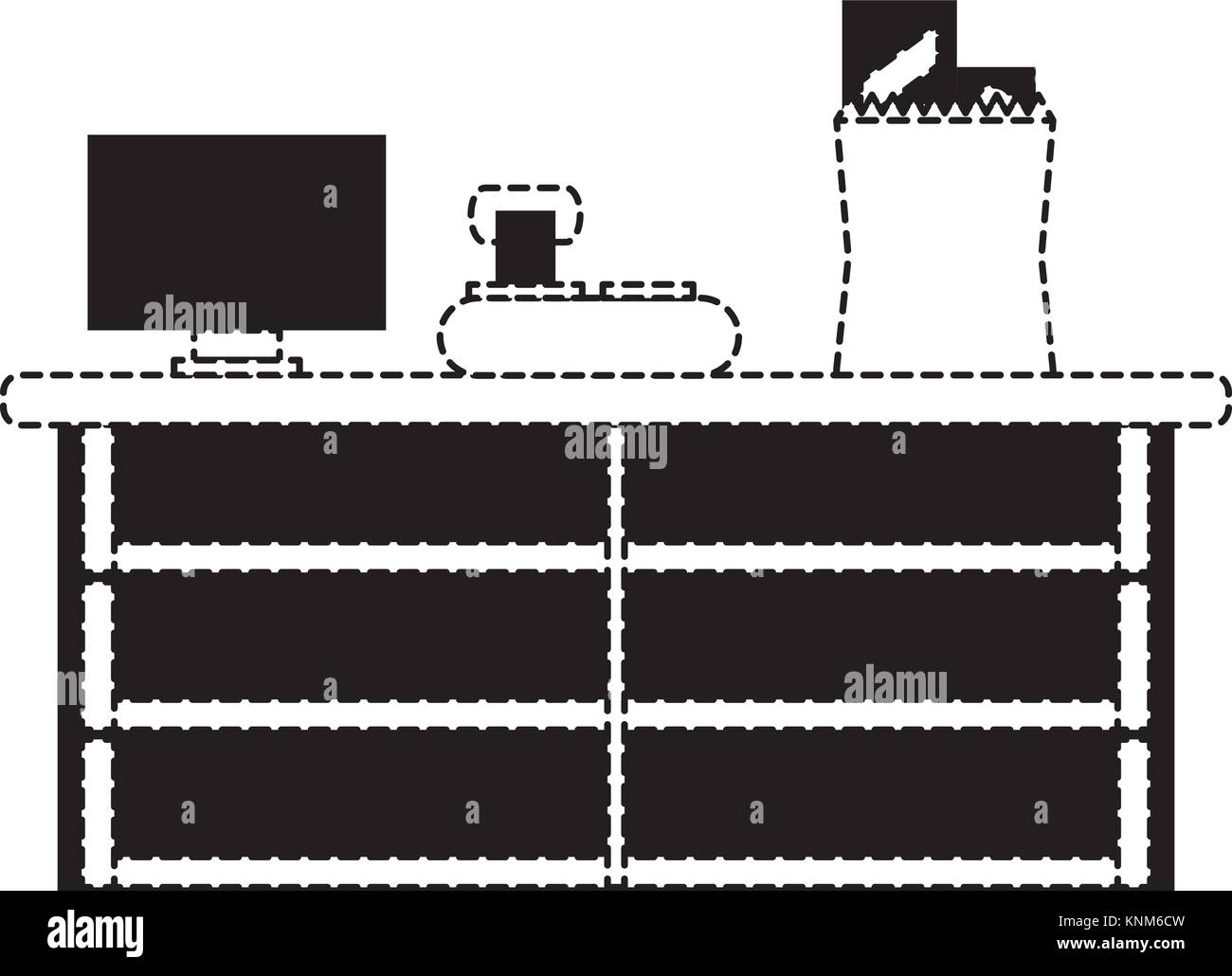 Convenience store interior counter Stock Vector Images - Alamy