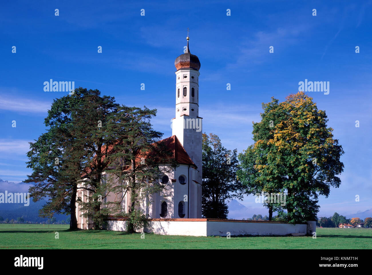 St. Coloman church, Schwangau, near Fussen, Bavaria, Germany Stock ...
