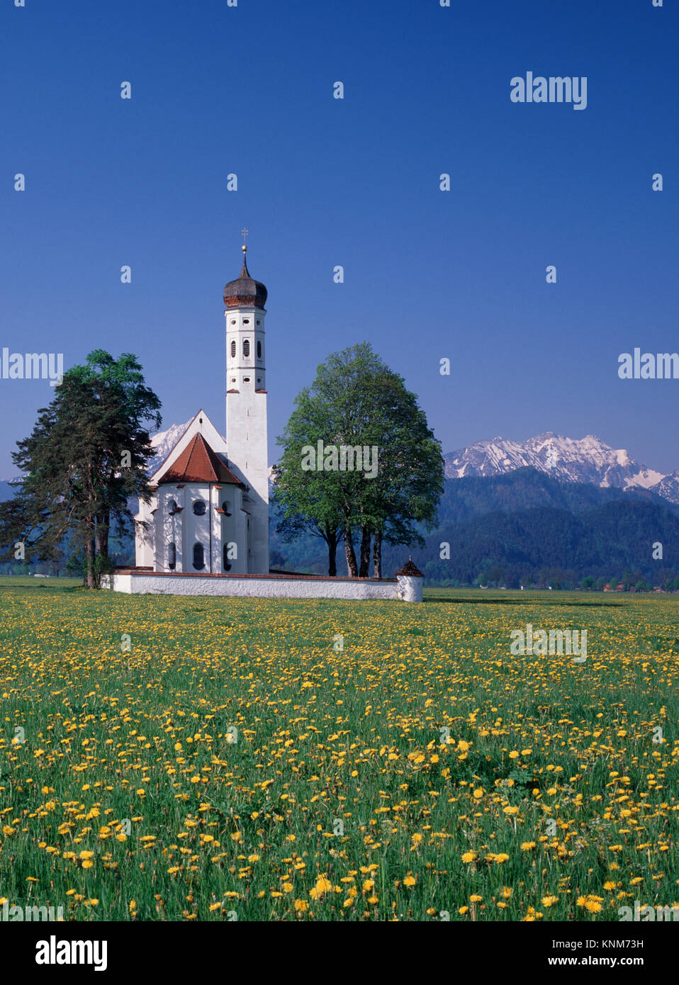 St. Coloman church, Schwangau, near Fussen, Bavaria, Germany Stock ...