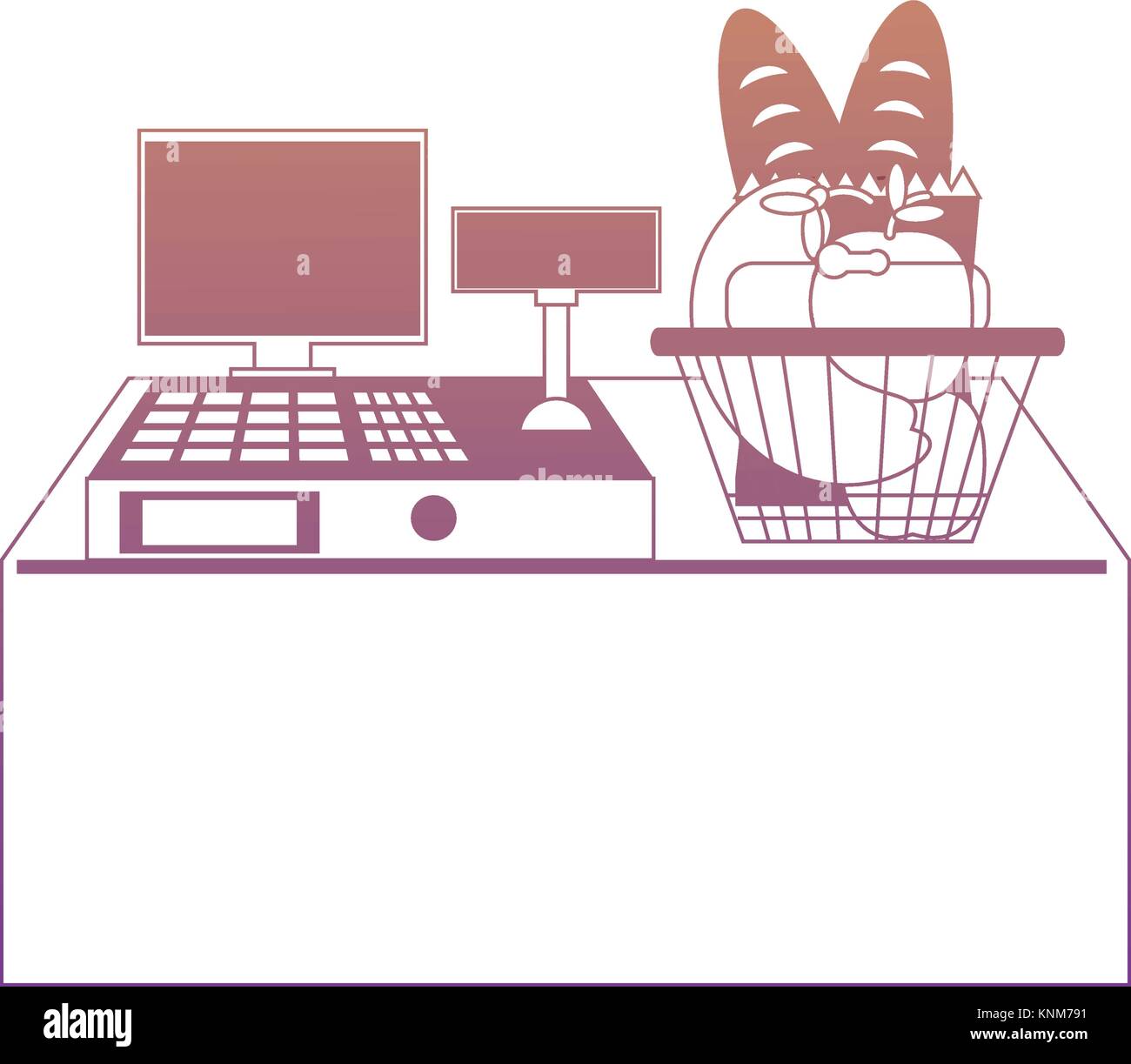 supermarket cash register design Stock Vector Image & Art - Alamy