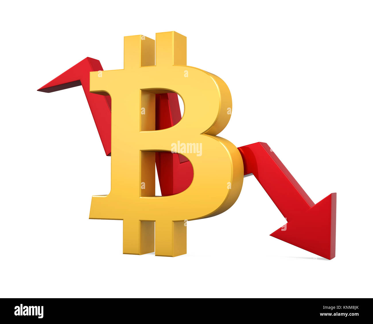 Bitcoin fall down business Cut Out Stock Images & Pictures - Alamy