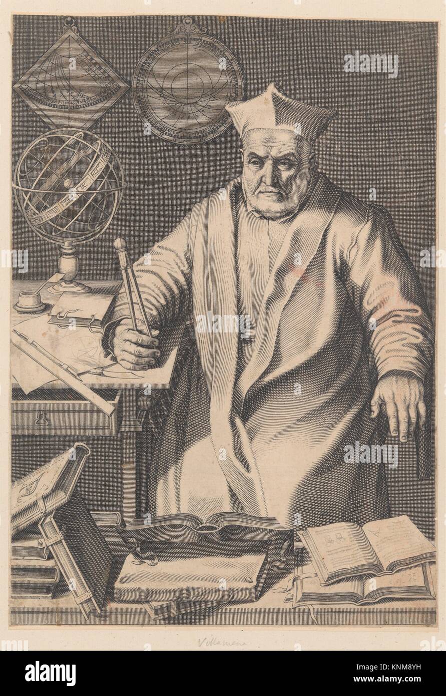 Portrait of Cardinal Christopher Clavius. Artist: Francesco Villamena ...
