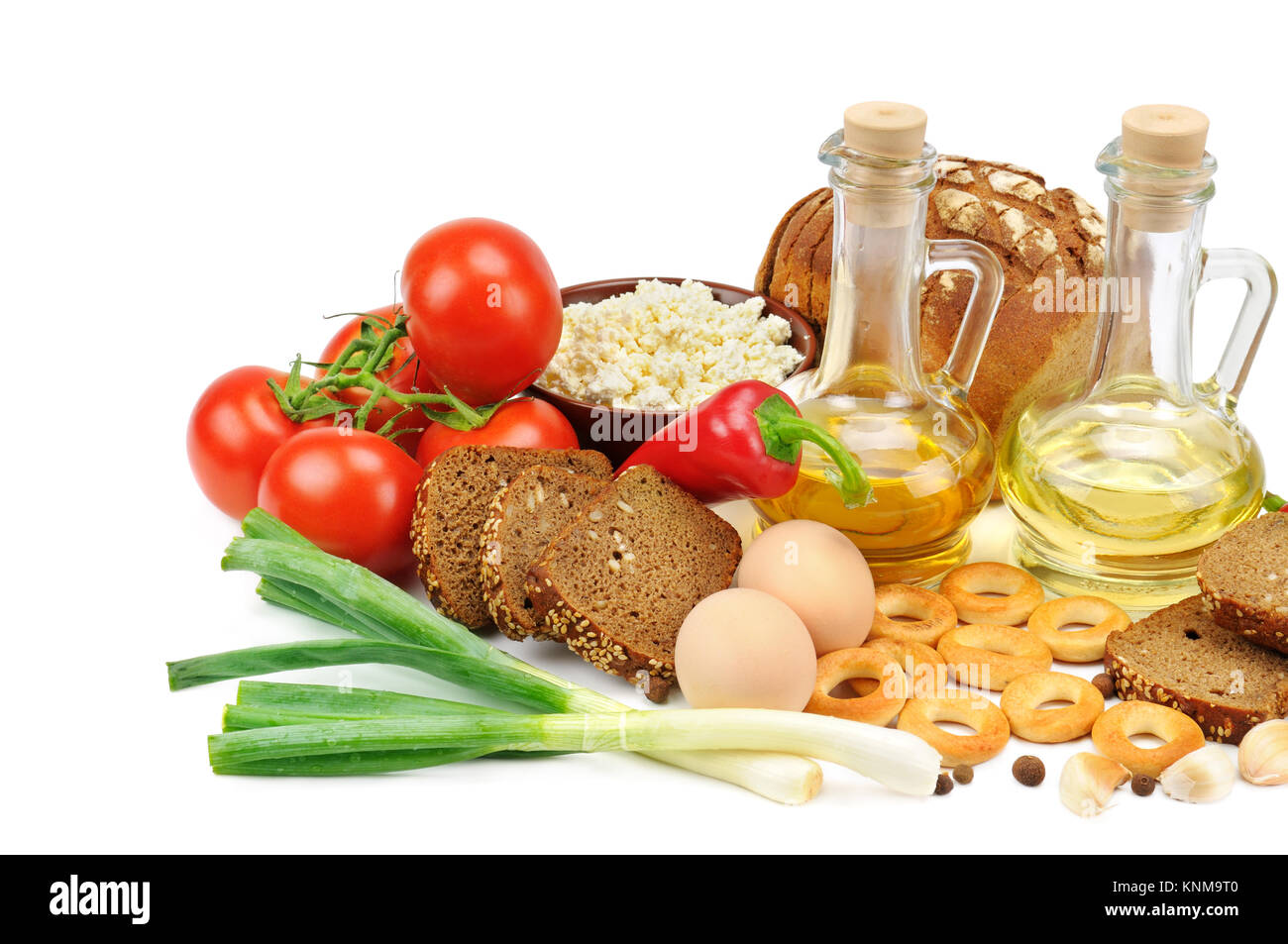 collection of natural products isolated on white background Stock Photo ...
