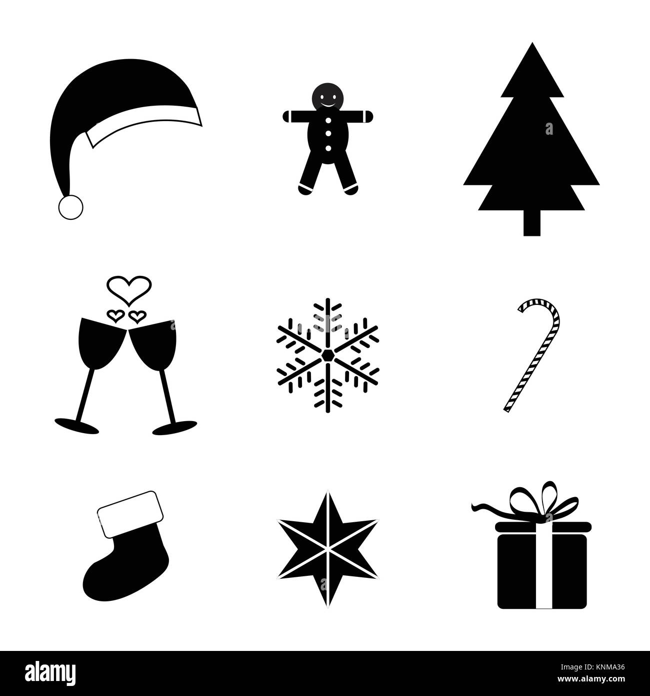 Christmas icon set Stock Vector Image & Art - Alamy