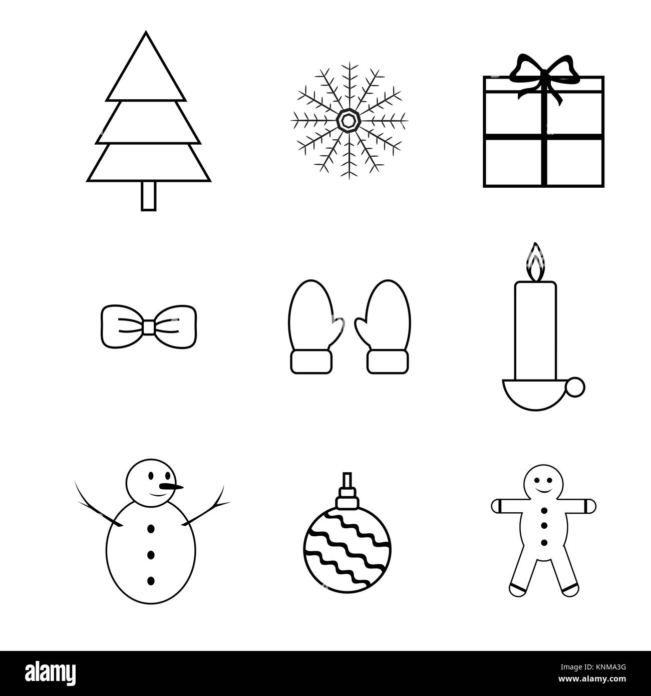 Christmas icon set Stock Vector Image & Art - Alamy