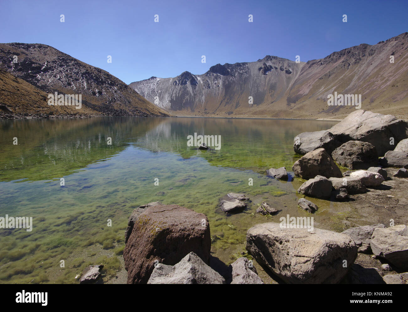 Nevado de Toluca, Laguna del Sol and main summit Pico del Fraile ...