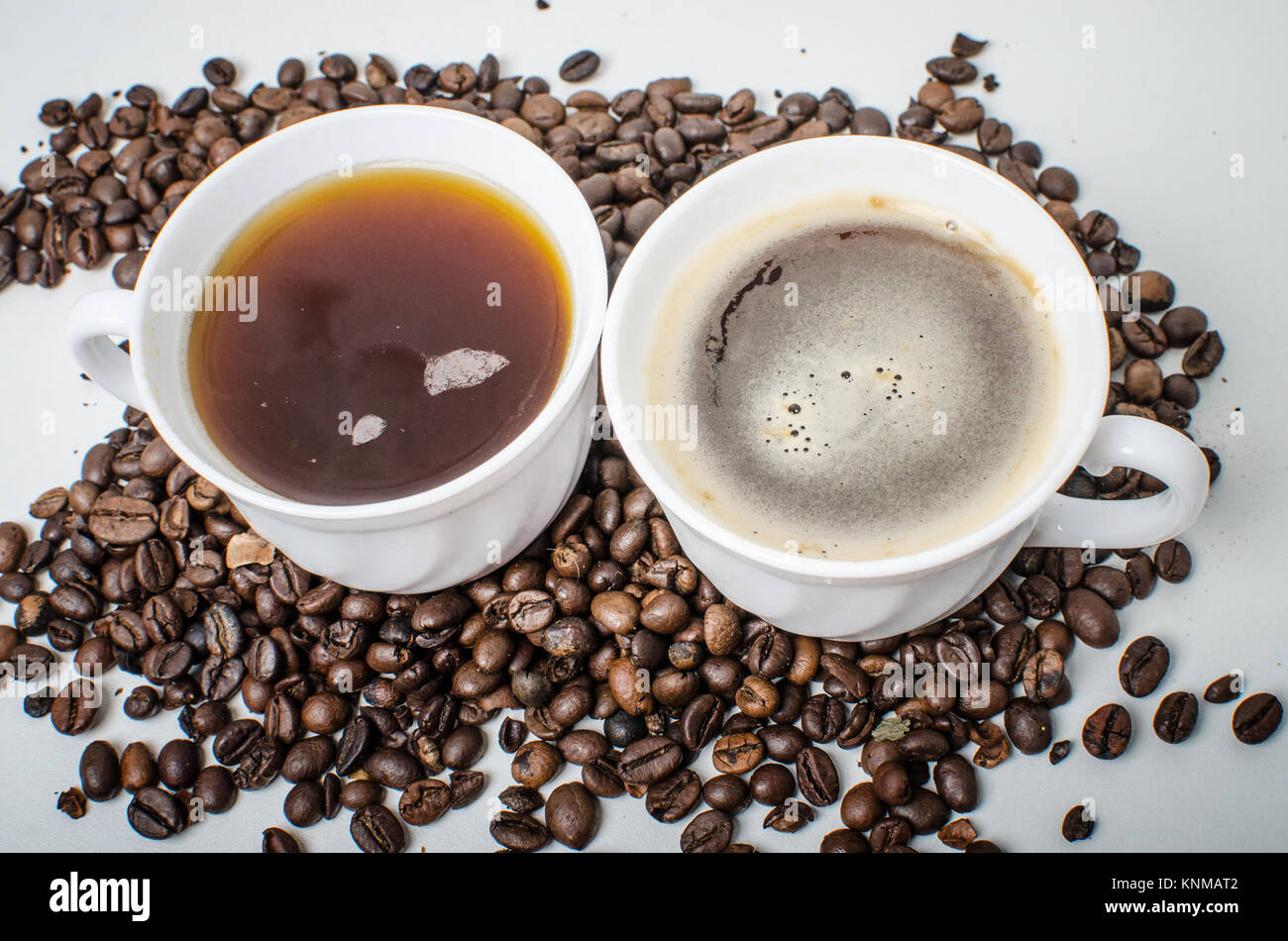 A cup of hot coffee for lifts and warmth Stock Photo - Alamy