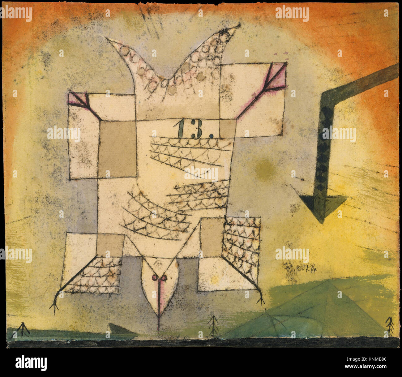 Falling Bird, Artist: Paul Klee (German (born Switzerland ...