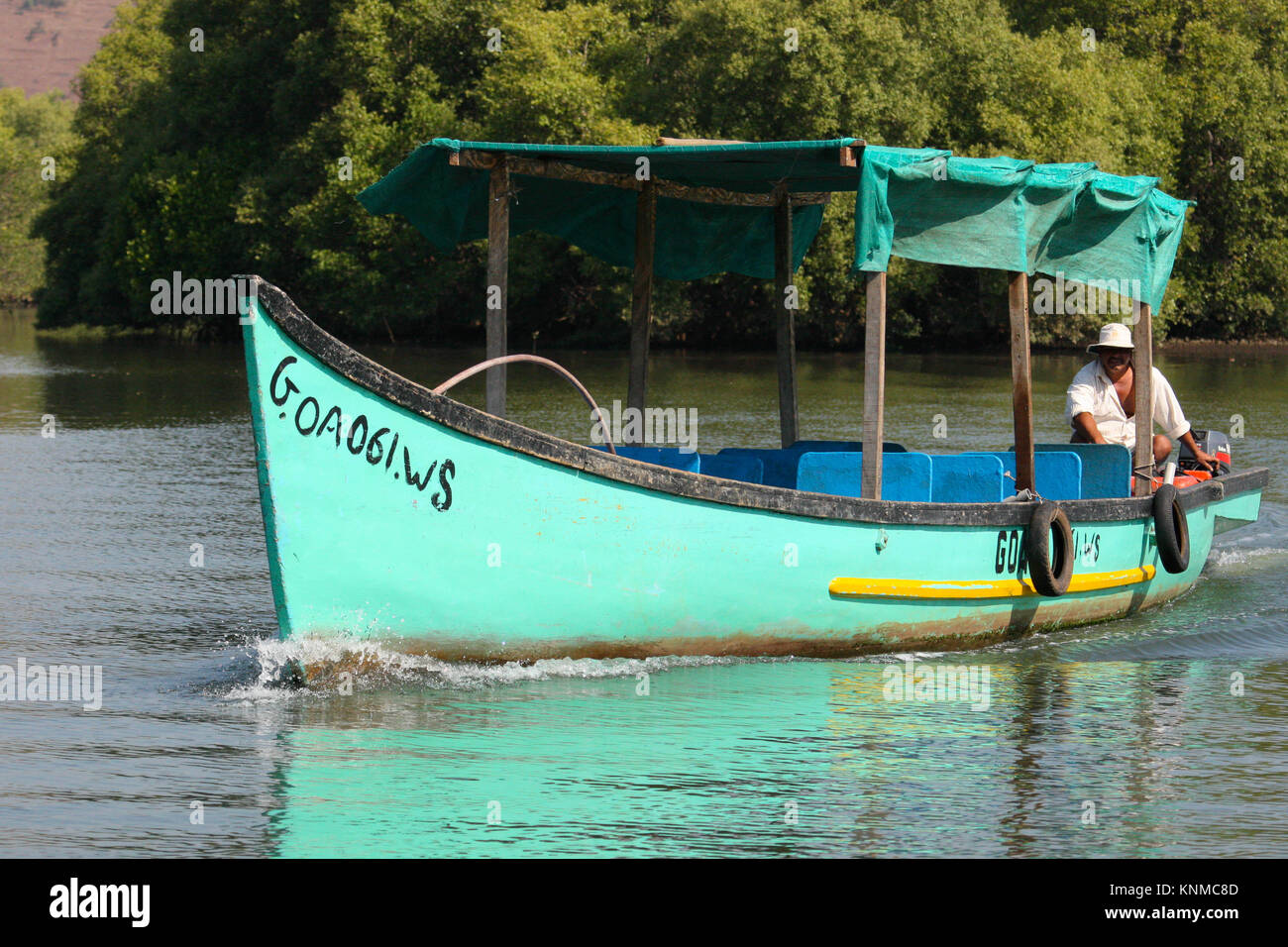 Tourist boat on the Sal River, Goa, India Stock Photo - Alamy