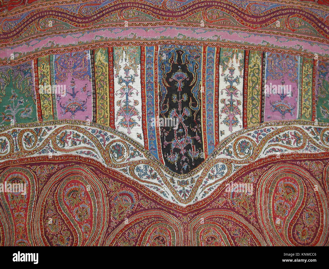 A mid-19th century textile cover from Kashmir, India, made of wool ...