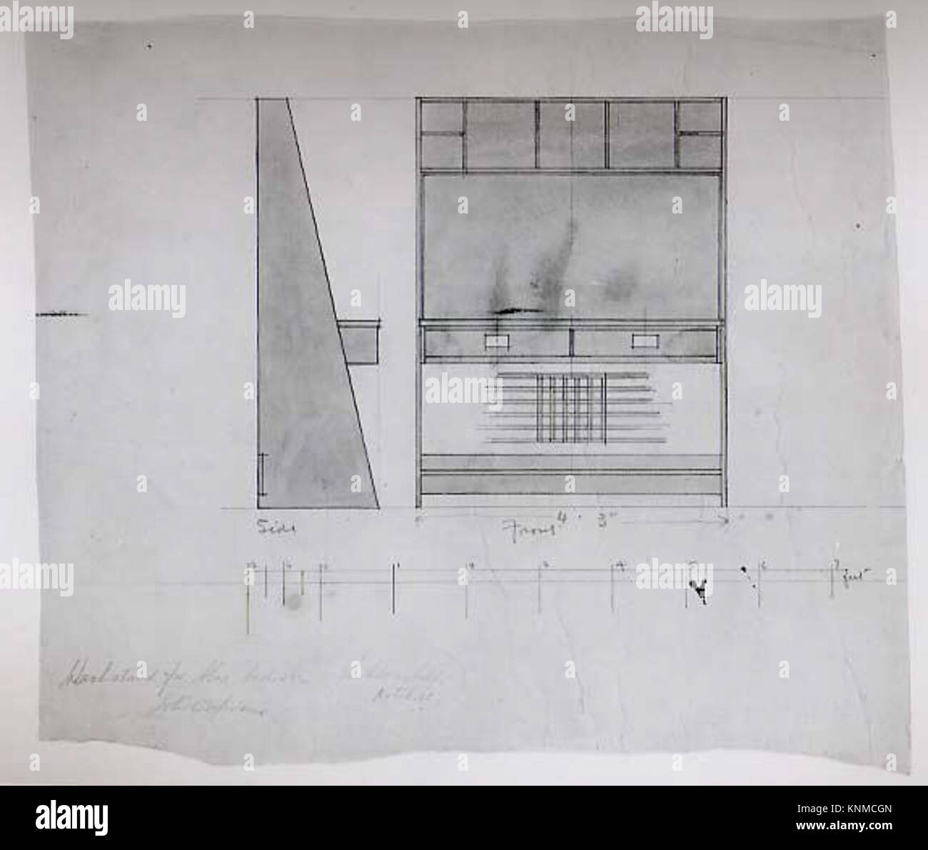 Design for a Washstand for the Blue Bedroom, Hous'hill, Designer ...
