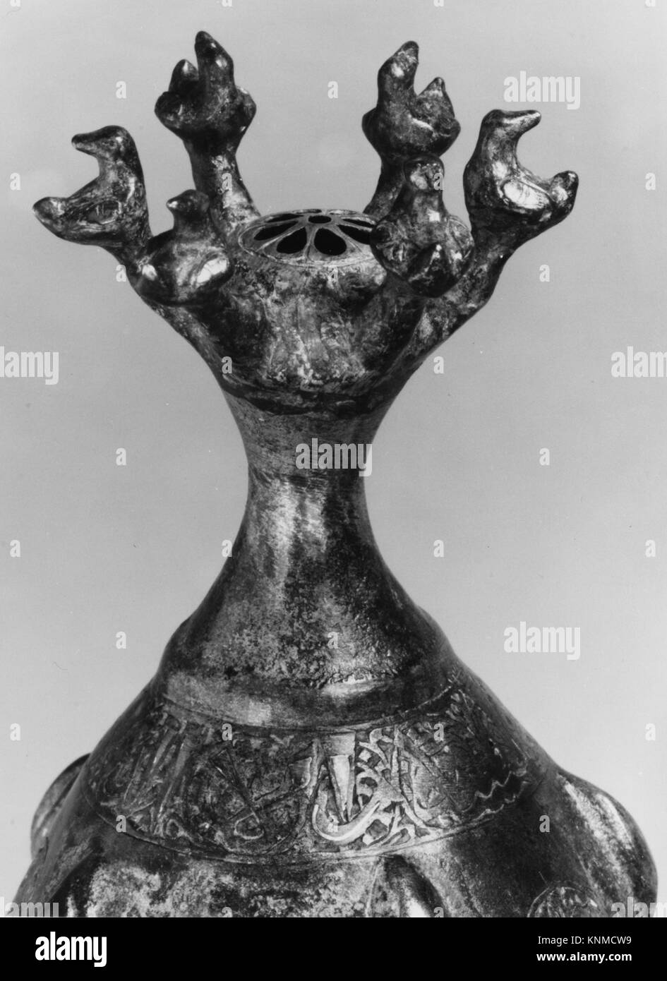 A Khurasan bottle with sprinkler top from the late 12th century, made ...