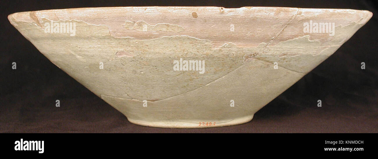 Bowl, 9th century, Excavated in Iran, Nishapur, Medium: Earthenware; slip covered with brown and ...
