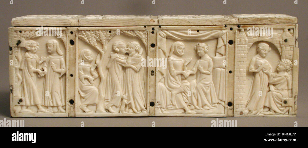 Box with Scenes from the Romance, “The Chatelaine de Vergy”, ca. 1320-40, French, Made in Paris ...