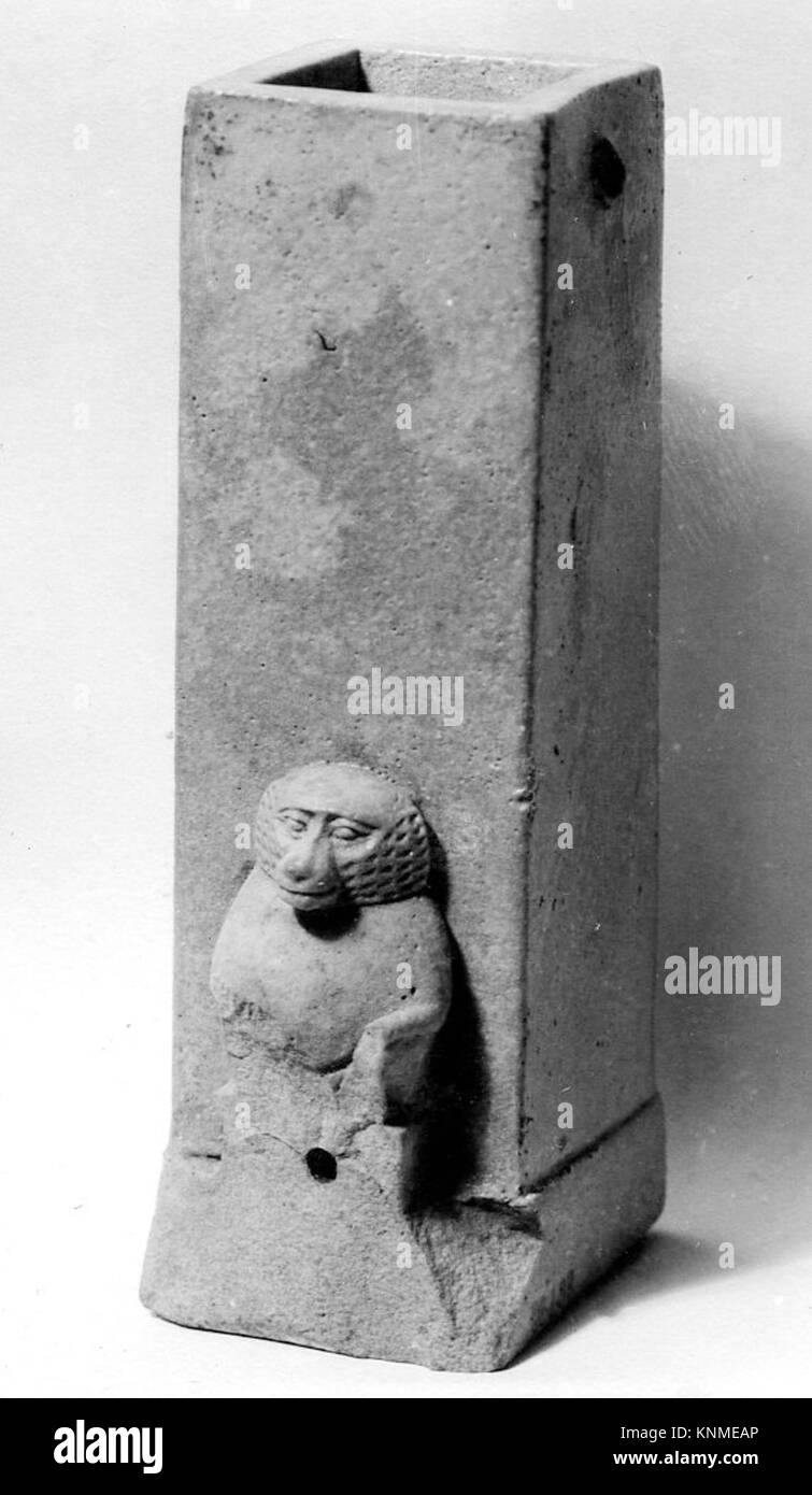 Clepsydra or water clock with squatting baboon, Late Period, 4th ...