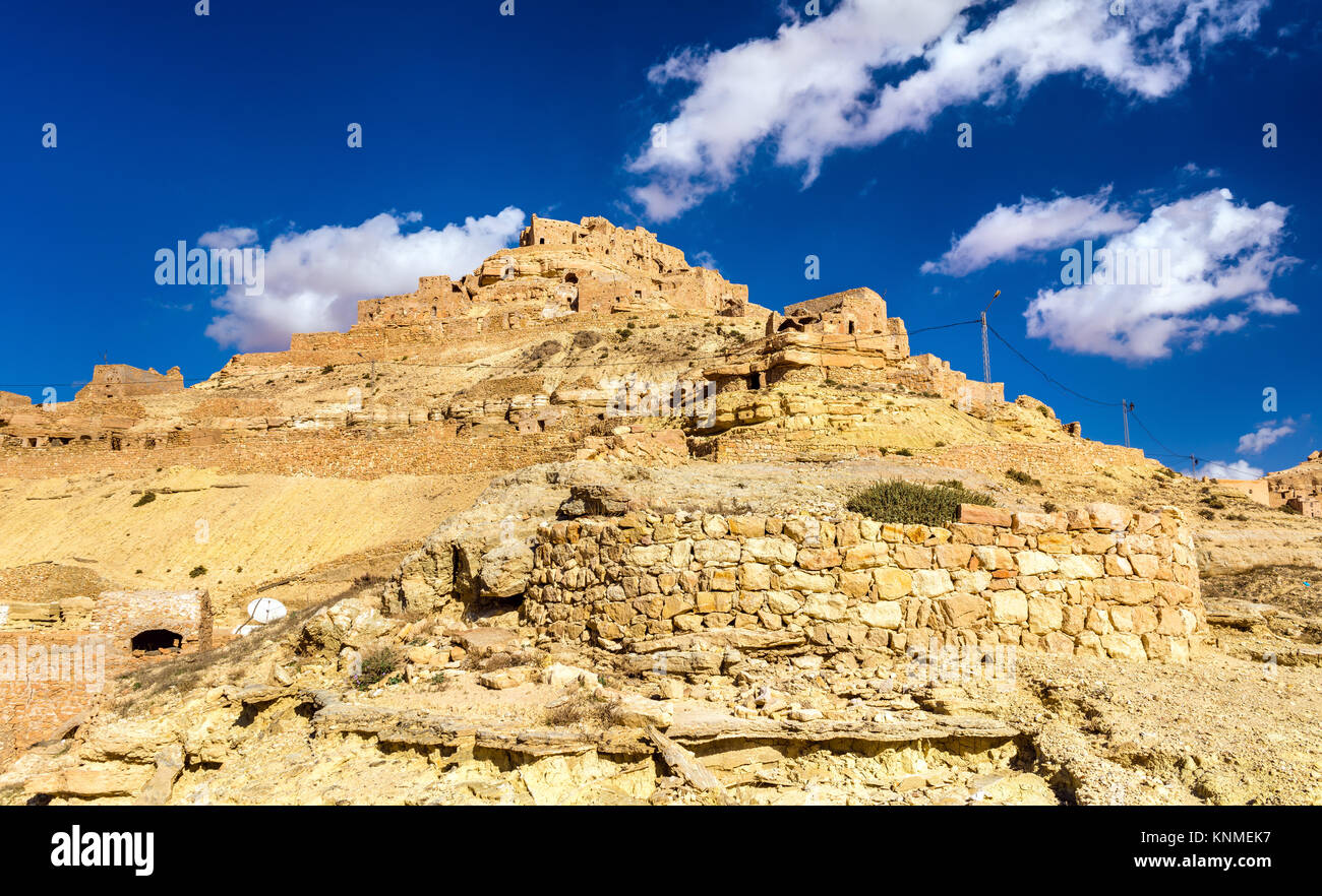 View of Chenini, a fortified Berber village in South Tunisia Stock ...
