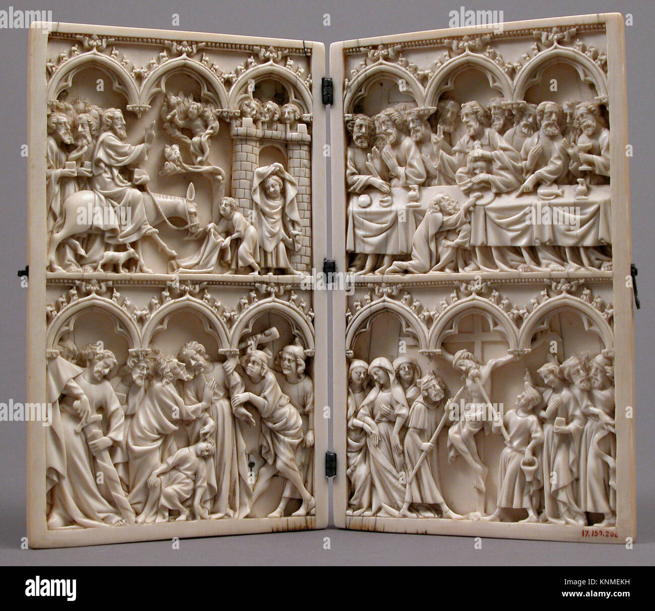 Diptych with Scenes from Christ's Passion, ca. 1530, French, Made in France, Medium: Ivory with ...