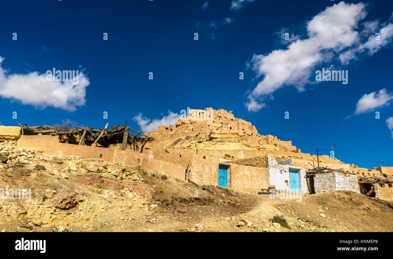View of Chenini, a fortified Berber village in South Tunisia Stock ...