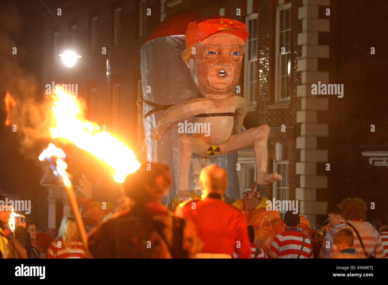 Donald Trump and Kim Jong Un effigy at Lewes bonfire celebrations, 4th ...
