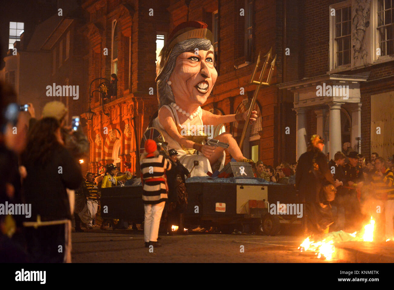 Theresa May effigy at Lewes bonfire celebrations, 4th November 2017 ...