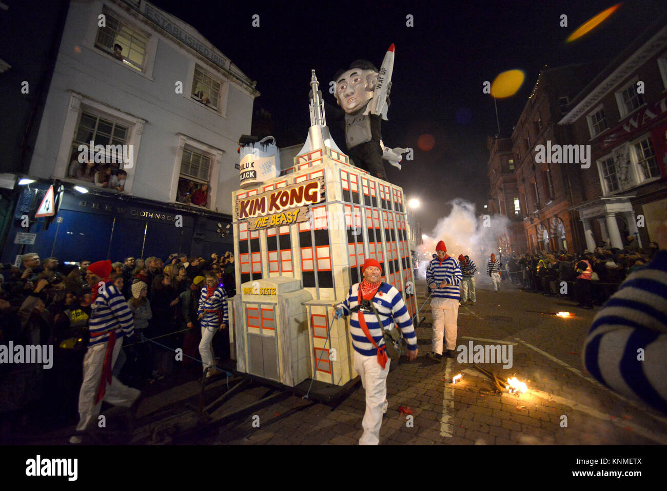 Donald Trump and Kim Jong Un effigy at Lewes bonfire celebrations, 4th ...