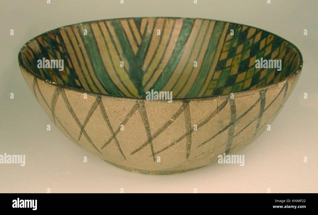 Pottery Bowl, late 8th-early 9th century, Excavated in Nishapur, Iran, Medium: Earthenware ...