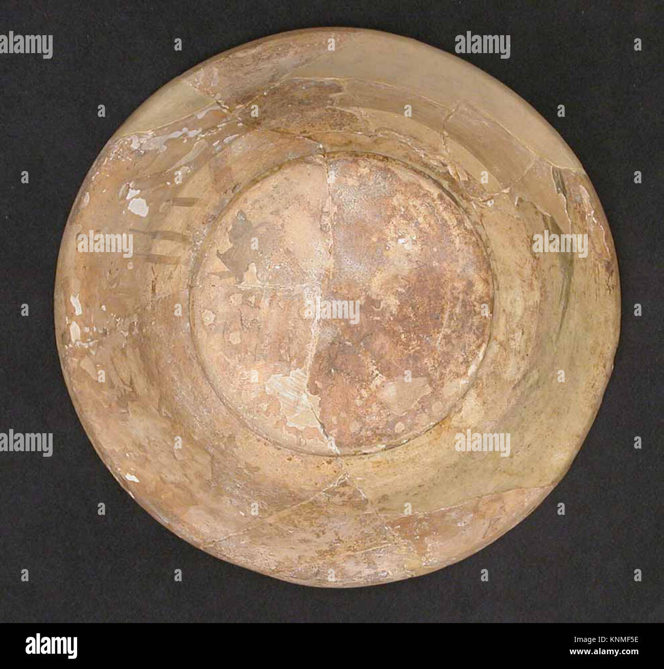 Bowl, 9th century, Excavated in Iran, Nishapur, Medium: Earthenware; white slip with monochrome ...