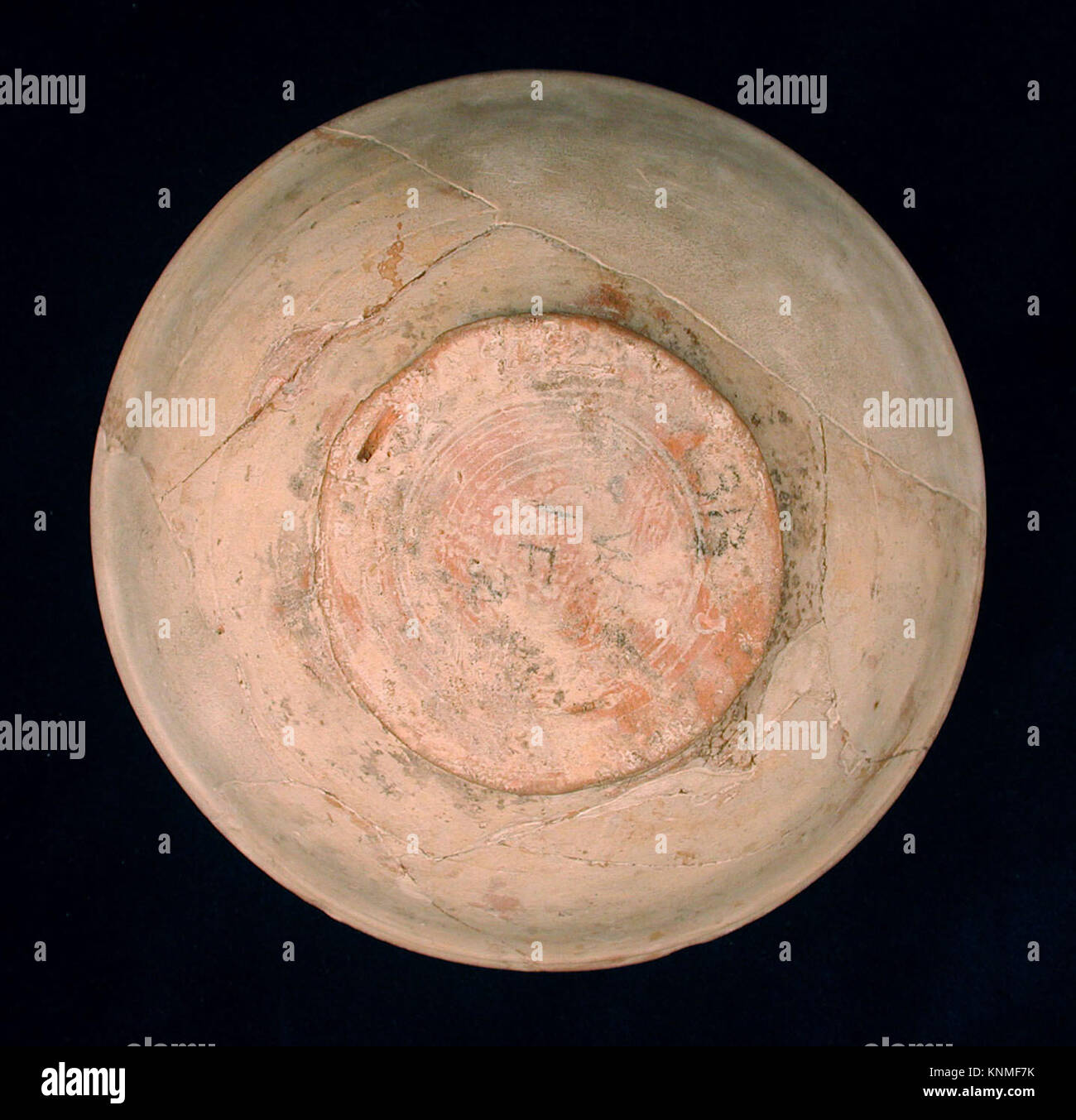 Pottery Bowl, 9th century, Excavated in Iran, Nishapur, Medium: Earthenware; white slip with ...