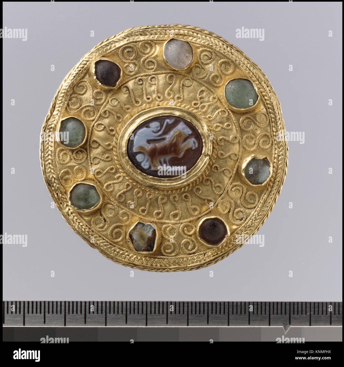 Disk Brooch with Cameo, ca. 600 (mount); 100–300 (cameo), Culture ...