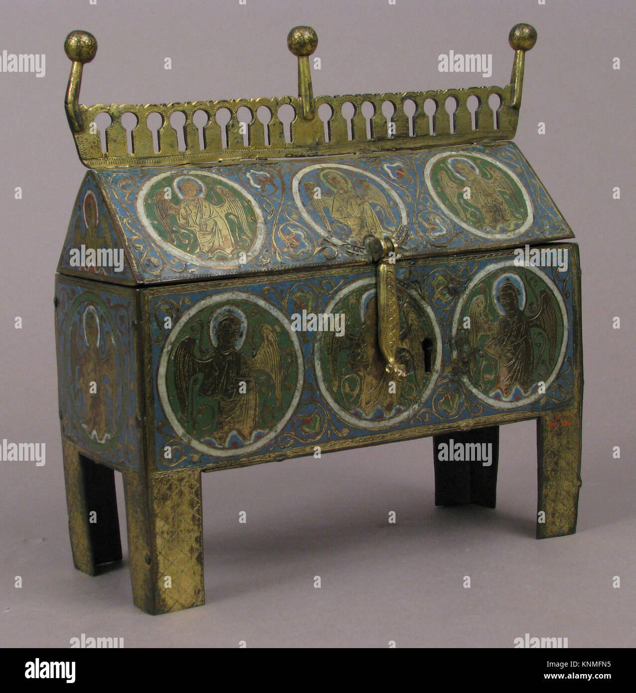 A 13th century French chasse from Limoges, crafted in champlevé enamel ...