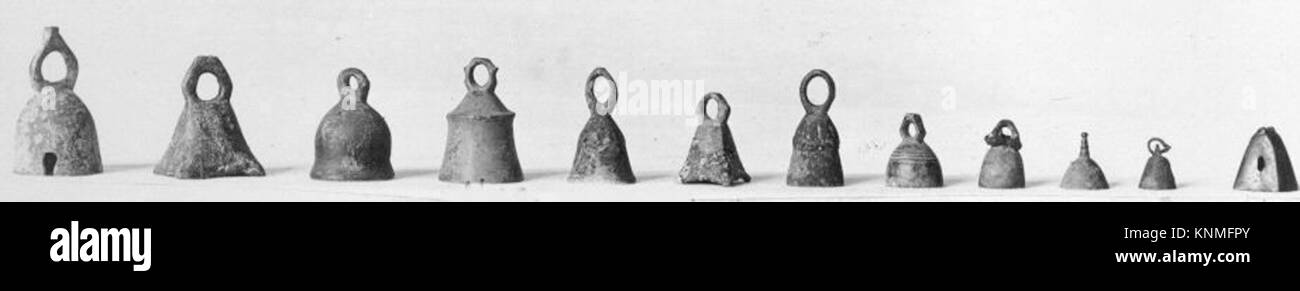 An ancient Roman bell from 100 BC to 200 AD, made in Italy from leaded ...