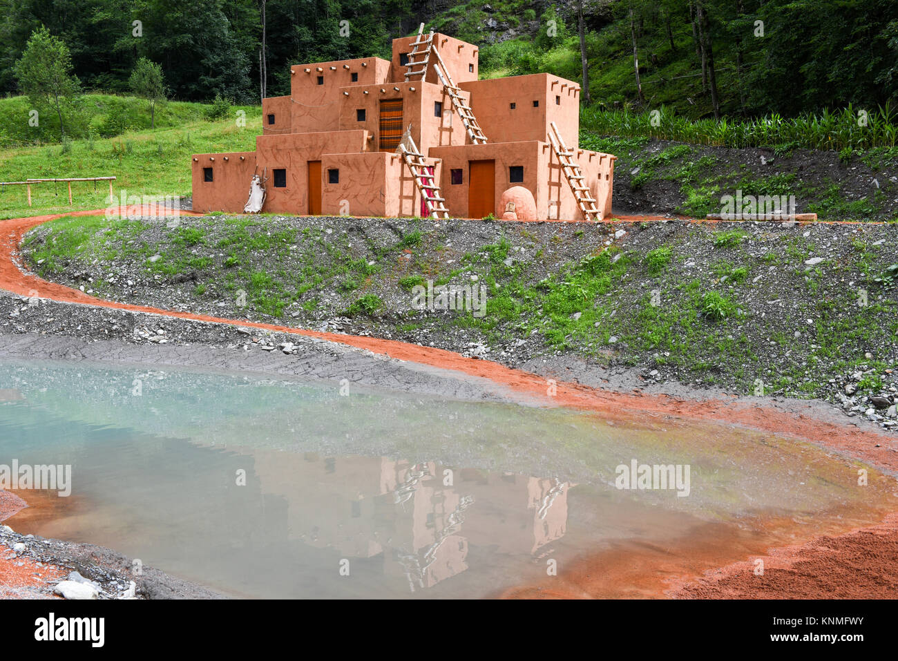 Houses of a wild west cowboy town for a movie set Stock Photo - Alamy