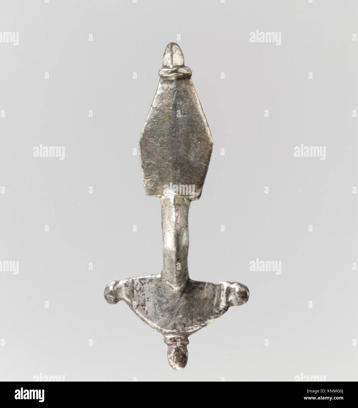 Bow Brooch, 400-600, Ostrogothic, Medium: Silver - cast. Pin: copper ...