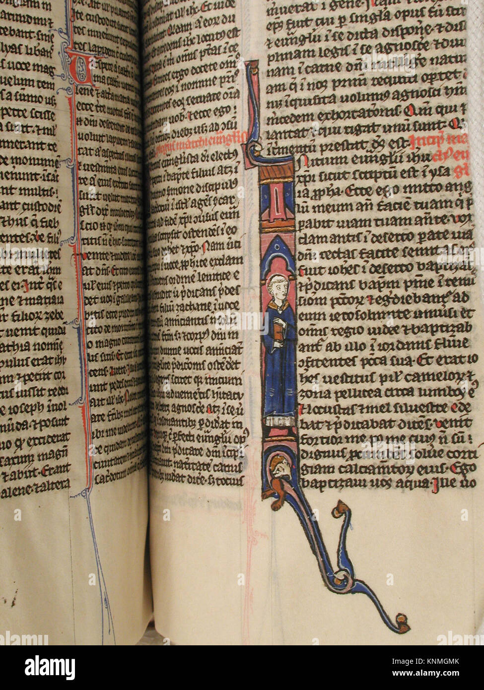Photograph of an ancient Bible from the MET collection, showing a ...