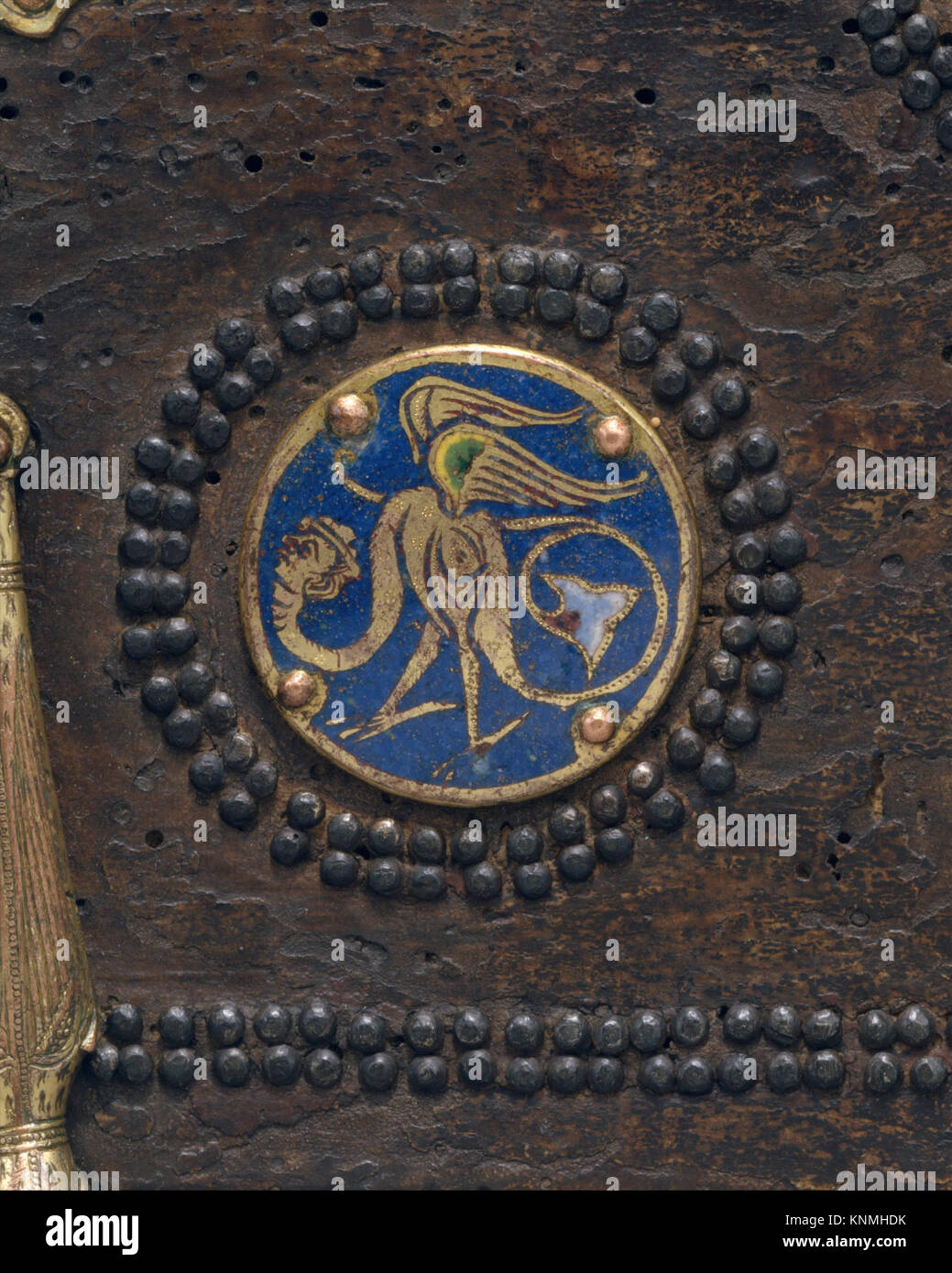 A coffret preserved at the MET, a small medieval box made of wood with ...