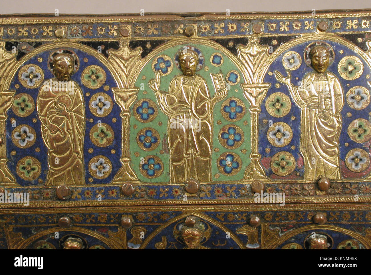 A French chasse depicting Christ in Majesty with Apostles, ca. 1190 ...
