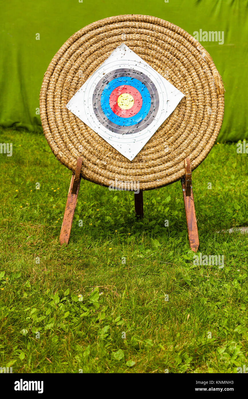 Sport competitions equipment concept. Shooting paper target and ...